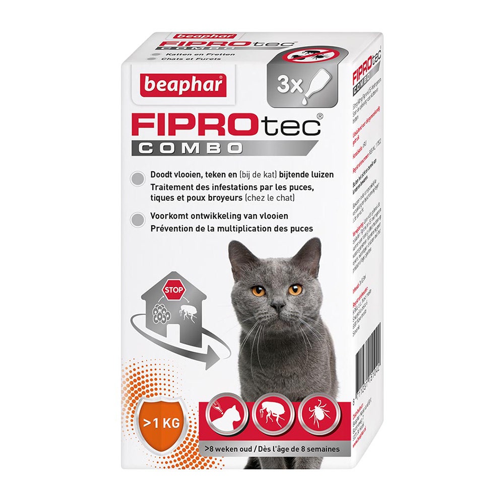 Beaphar Fiprotec Combo Plus Cat Pest Control Pipettes 1kg - Easypara