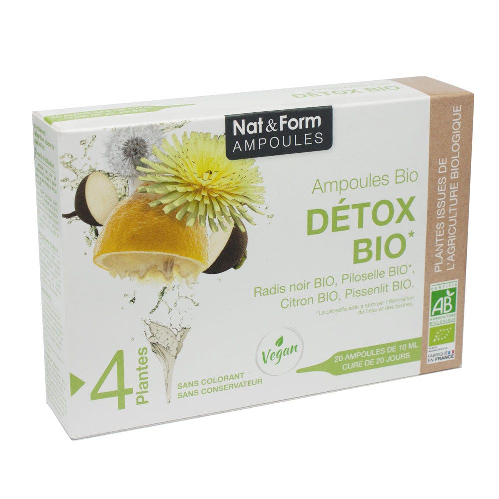 Nat&Form ORGANIC DETOX 20 ampulas - Easypara