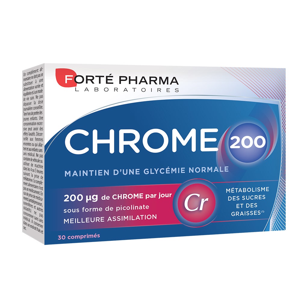 Forté Pharma Chromium 200 Maintains blood sugar levels Slimming 30 ...