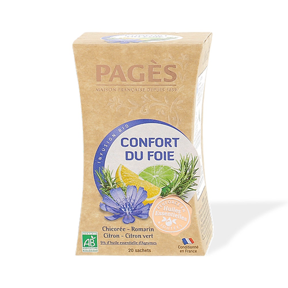 Pagès Organic Liver Comfort Infusion x20 Sachets - Easypara