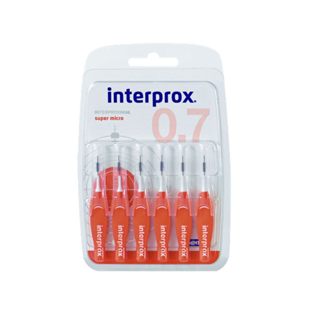 Interprox Super Micro 0.7mm interdental brushes x6 - Easypara