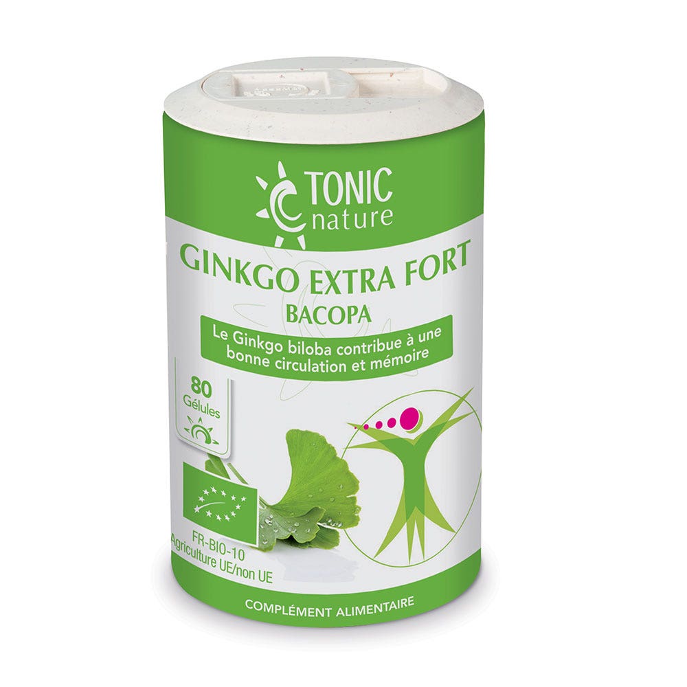 Tonic Nature Ginkgo Extra Strength Bacopa 80 Gelules - Easypara
