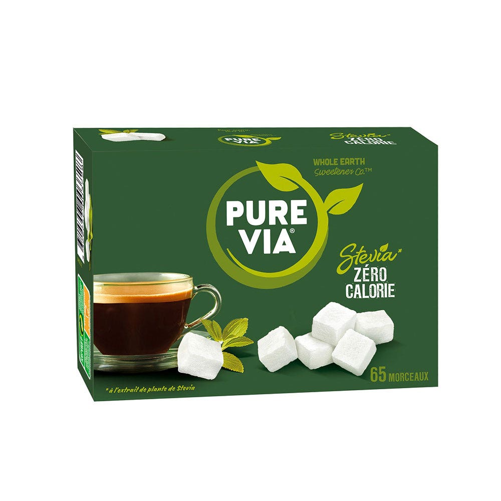 Pure Via Zero Calories Stevia Sugar 65 Pieces - Easypara