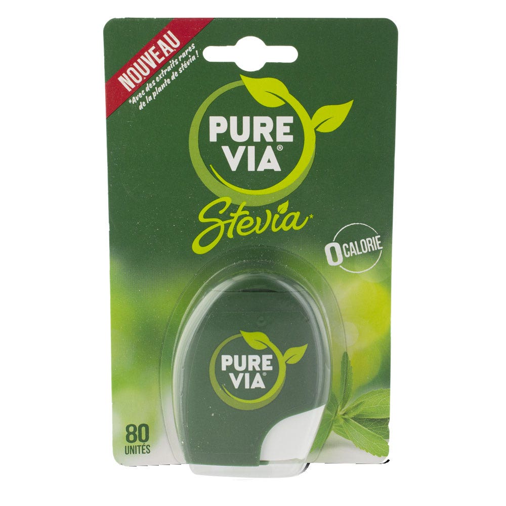 Pure Via Stevia Dispenser 80 Tablets - Easypara