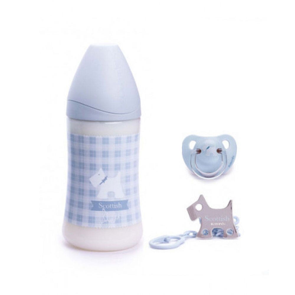 Suavinex Scottish Kit Bottle + Pacifier + Clip 0 - 6 Months 270ml ...