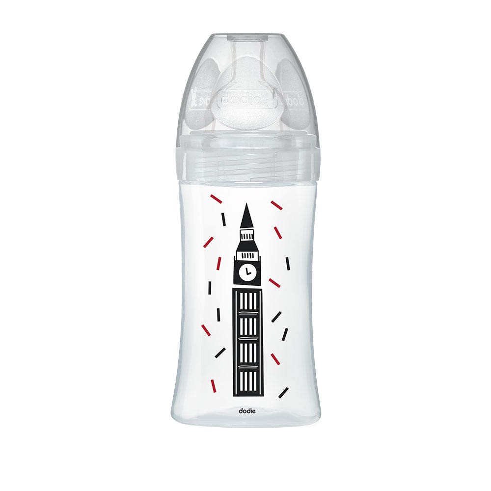 Dodie Glass Baby Bottle London 0 To 6 Months 270ml - Easypara
