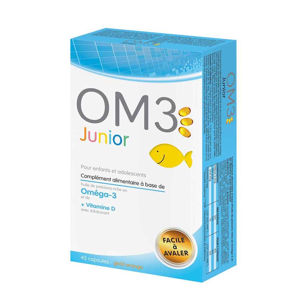 OM3 Om3 Junior Omega3 Children And Teenagers 60 Capsules Strawberry ...