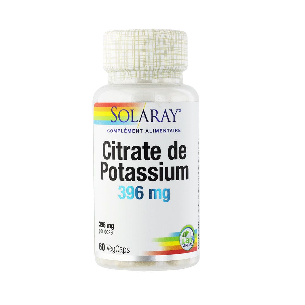 Solaray Potassium Citrate 60 Capsules 396mg - Easypara