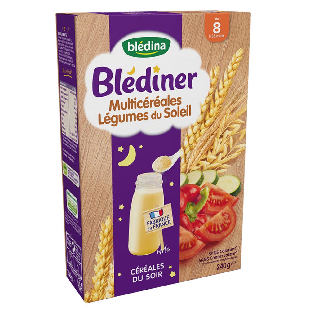 Blédina Multicereal Evening Cereals Sun Vegetables 8 Months Blediner ...