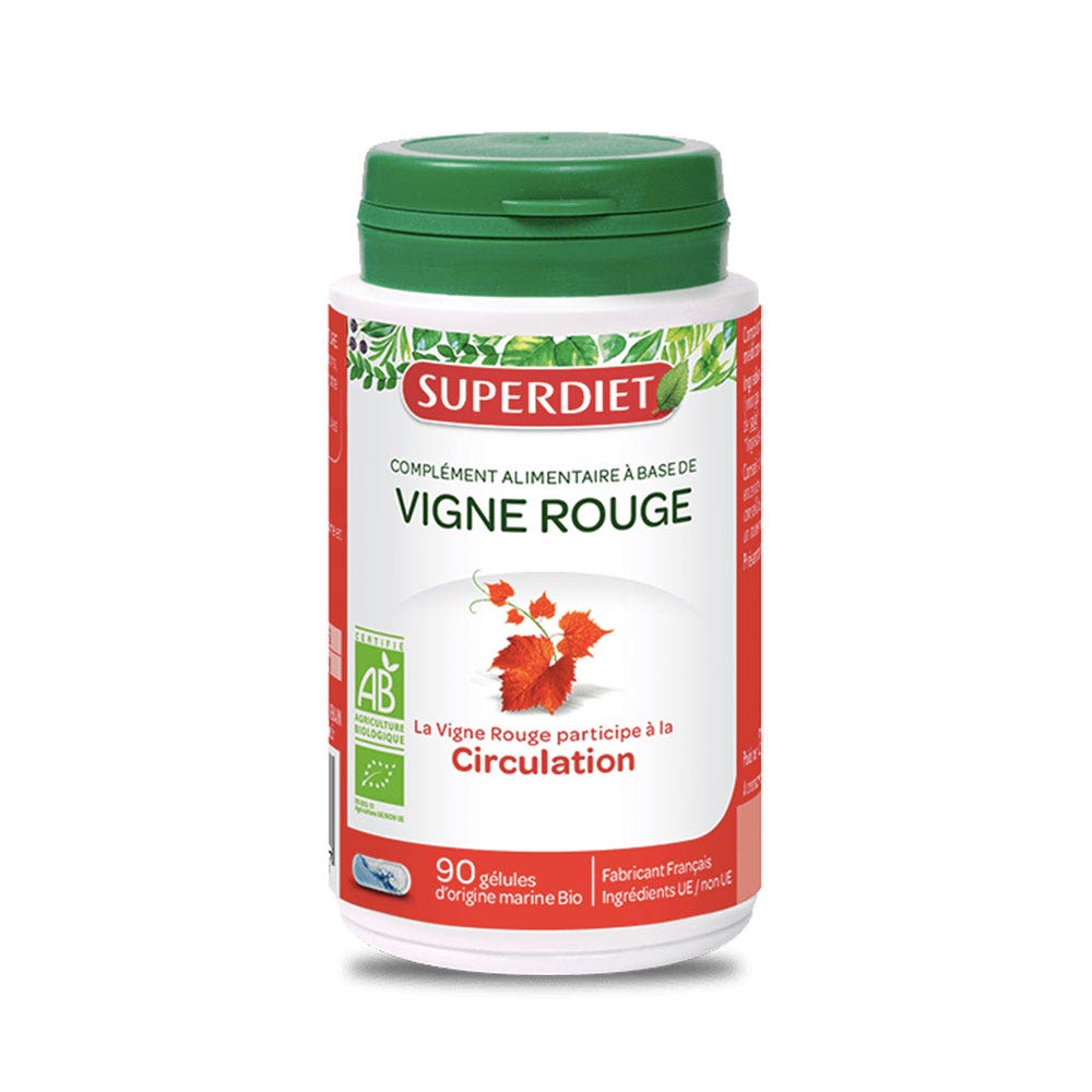 Superdiet Red Vine 90 Gelules - Easypara