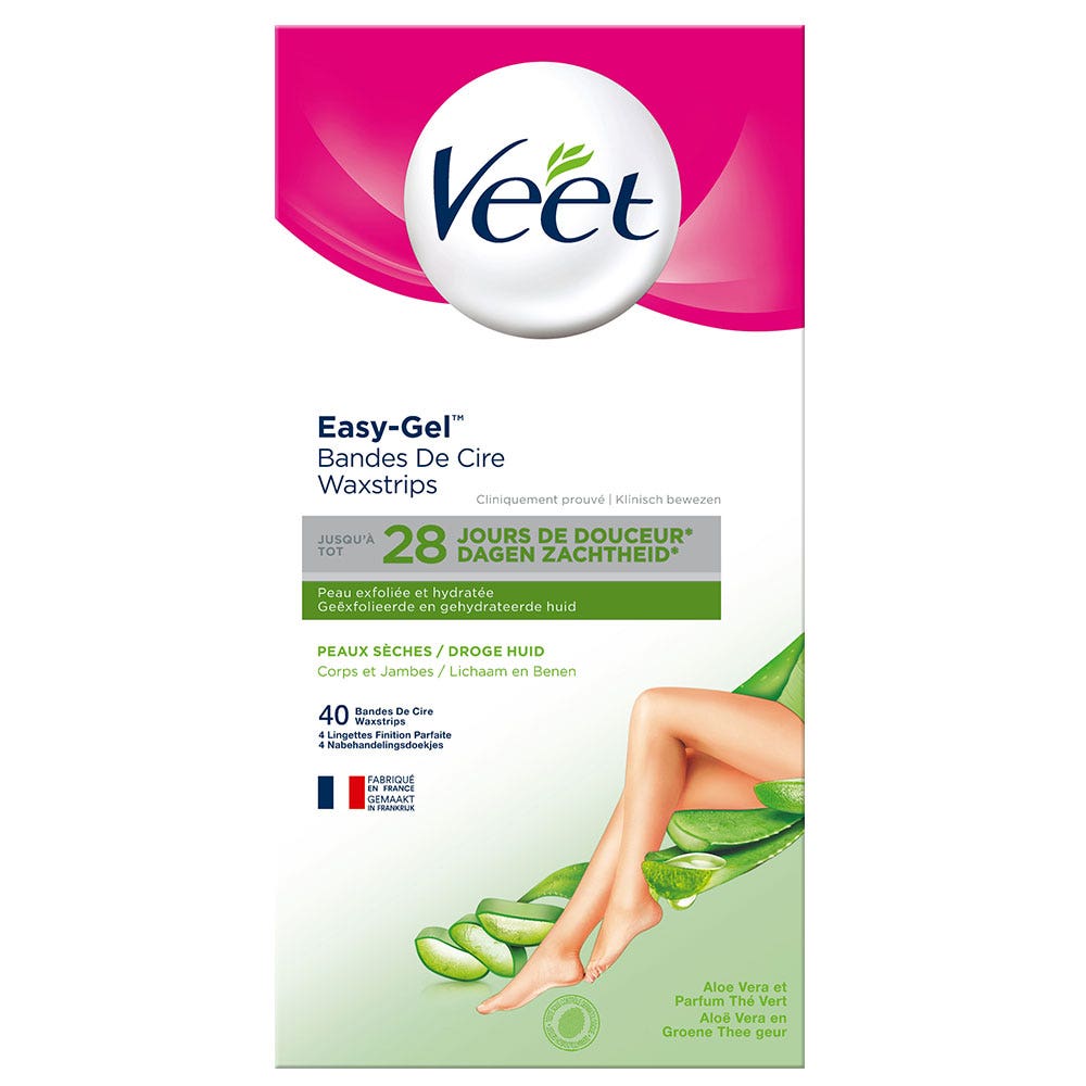 Veet Body And Leg Wax Strips X40 Dry Skin - Easypara