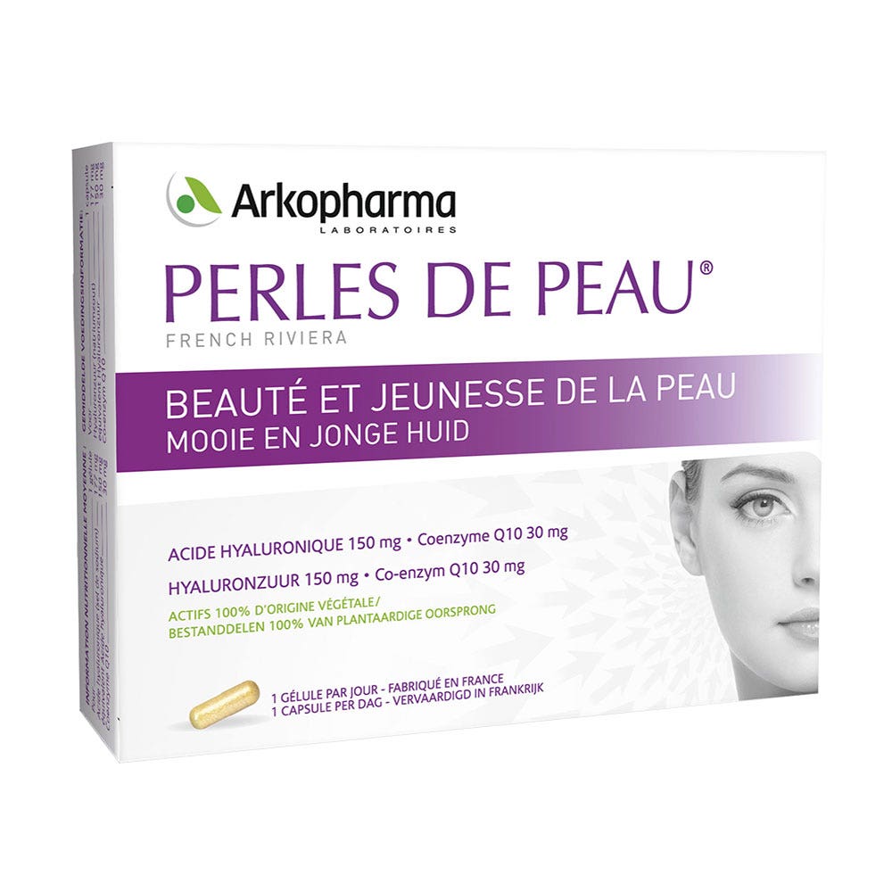 Arkopharma Perles De Peau Skin Pearls 30 Tablets Hyaluronic Acid Q10 ...