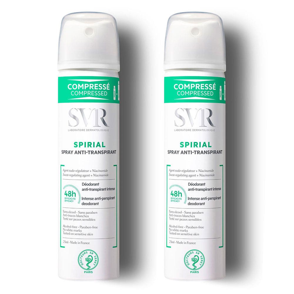 Svr Spirial Spray Anti-transpirant 2x75 ml - Easypara