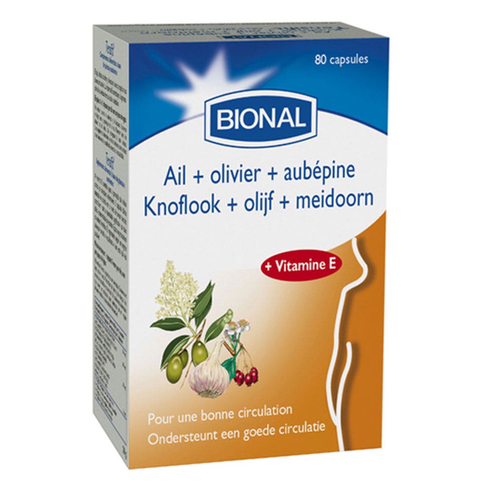 Bional Garlic + Olive + Hawthorn 80 Capsules - Easypara