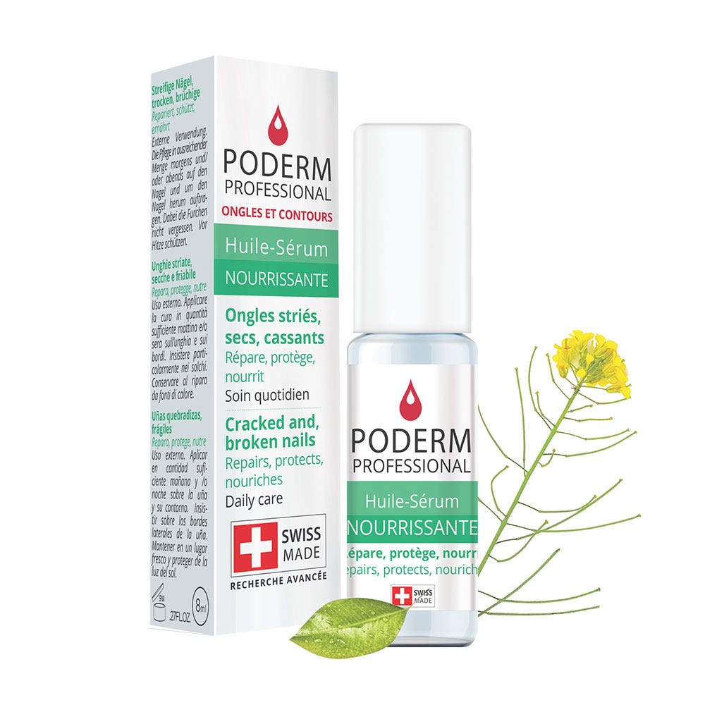 Poderm Nourishing Oil Serum Dry Cracked Nails 8ml - Easypara