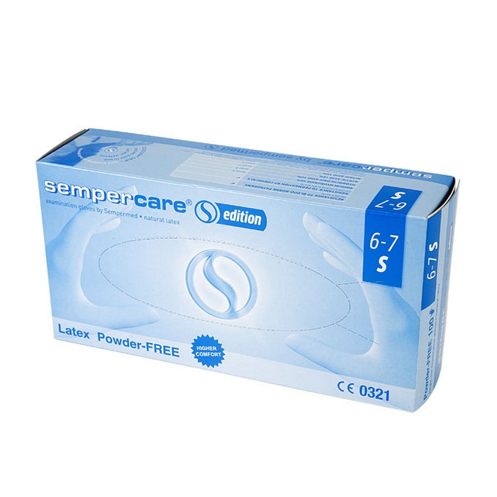 Lohmann Rauscher Sempercare Latex gloves Powder-free and non-sterile ...