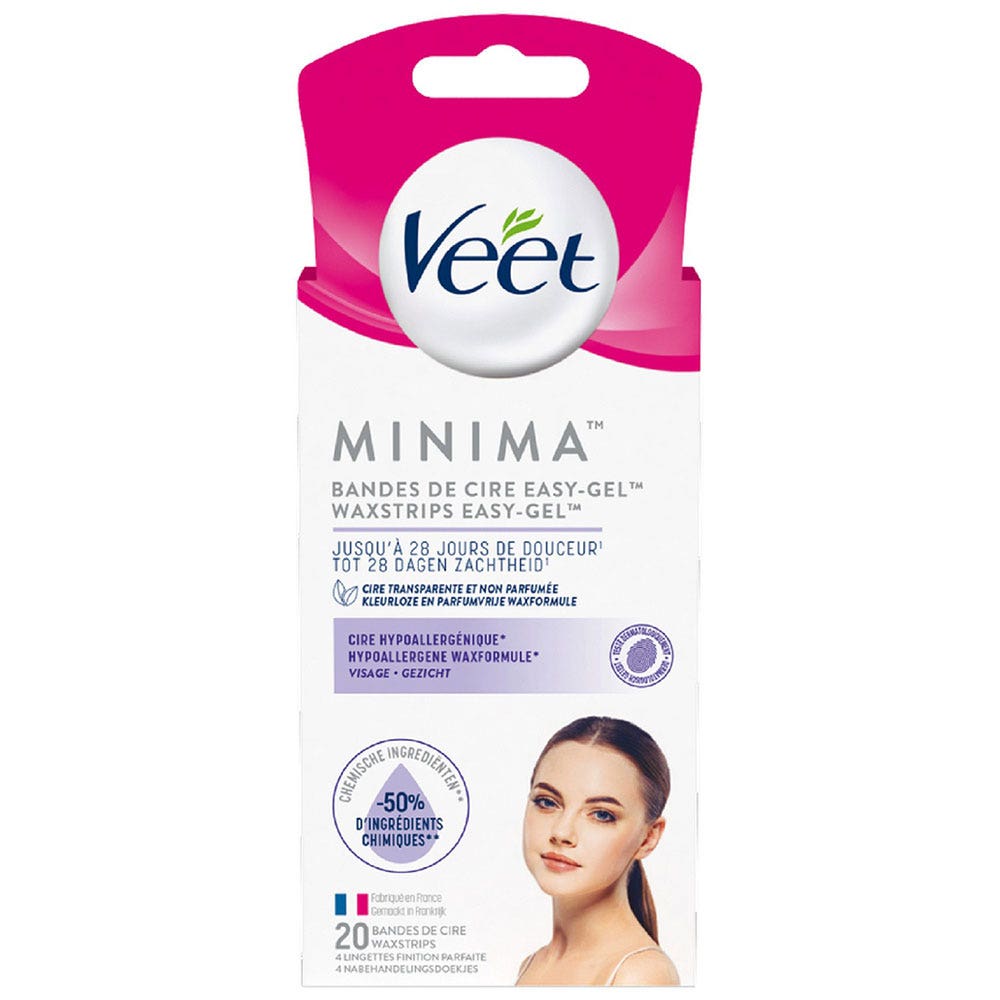 Veet Minima cold wax strips Face x20 - Easypara