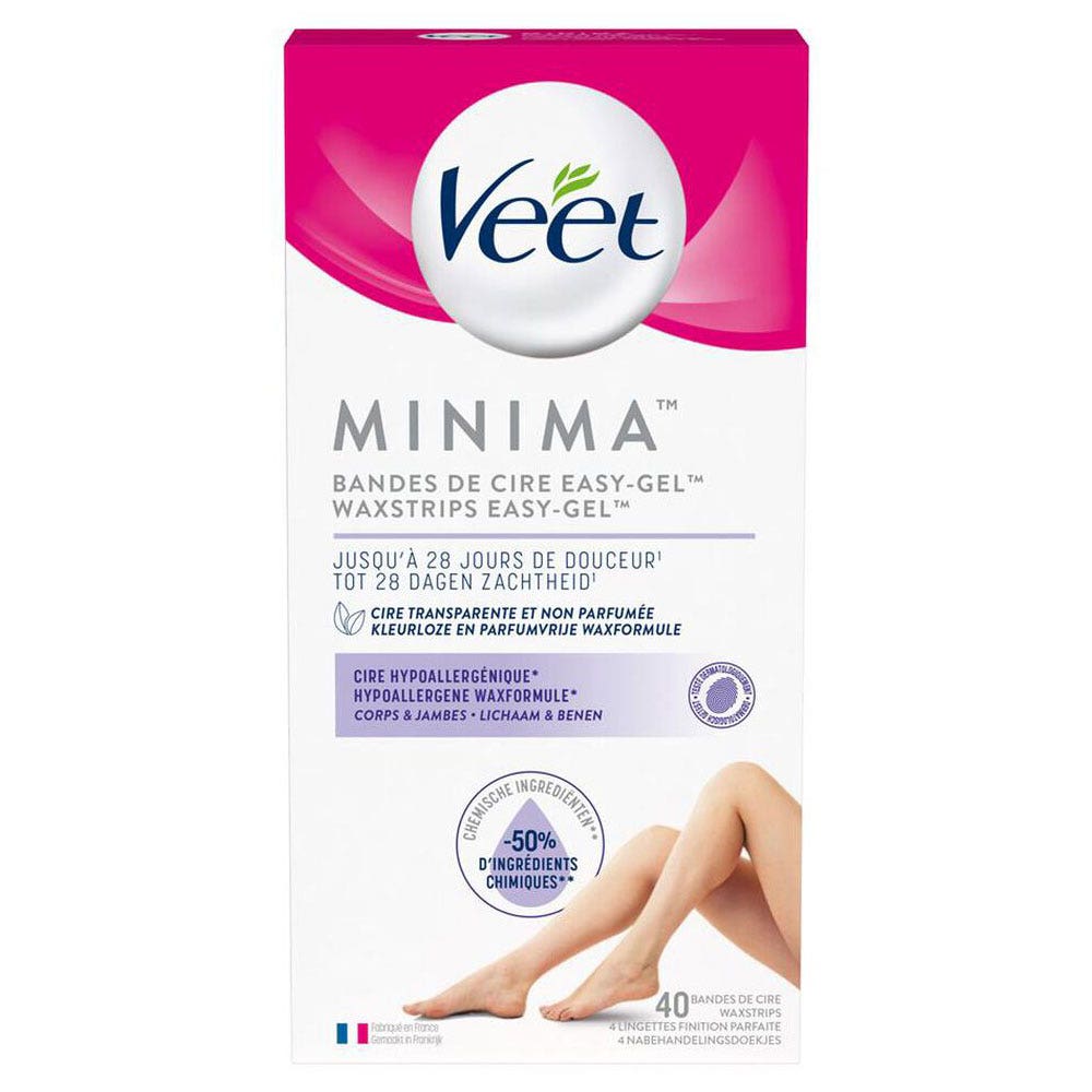 Veet Minima cold wax strips Legs x40 - Easypara