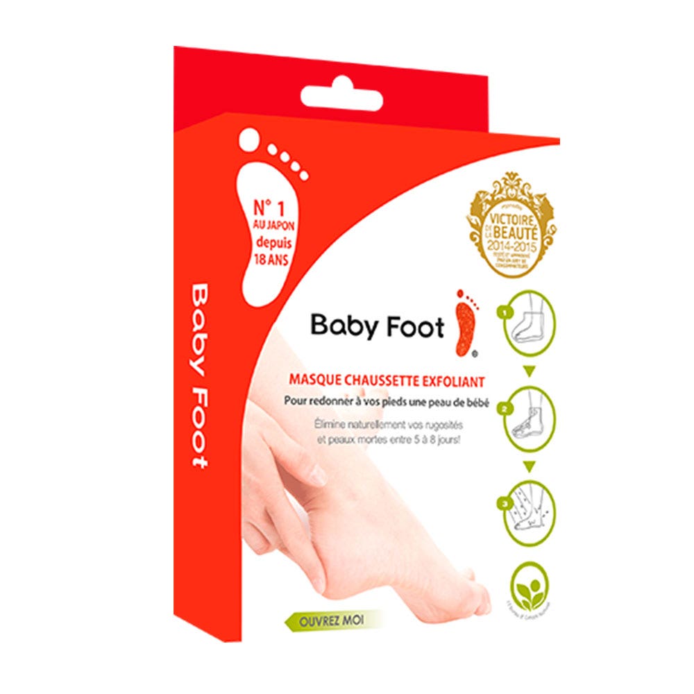 Baby Foot Foot Sock Mask Box Of Two Pour les pieds 1 paire - Easypara