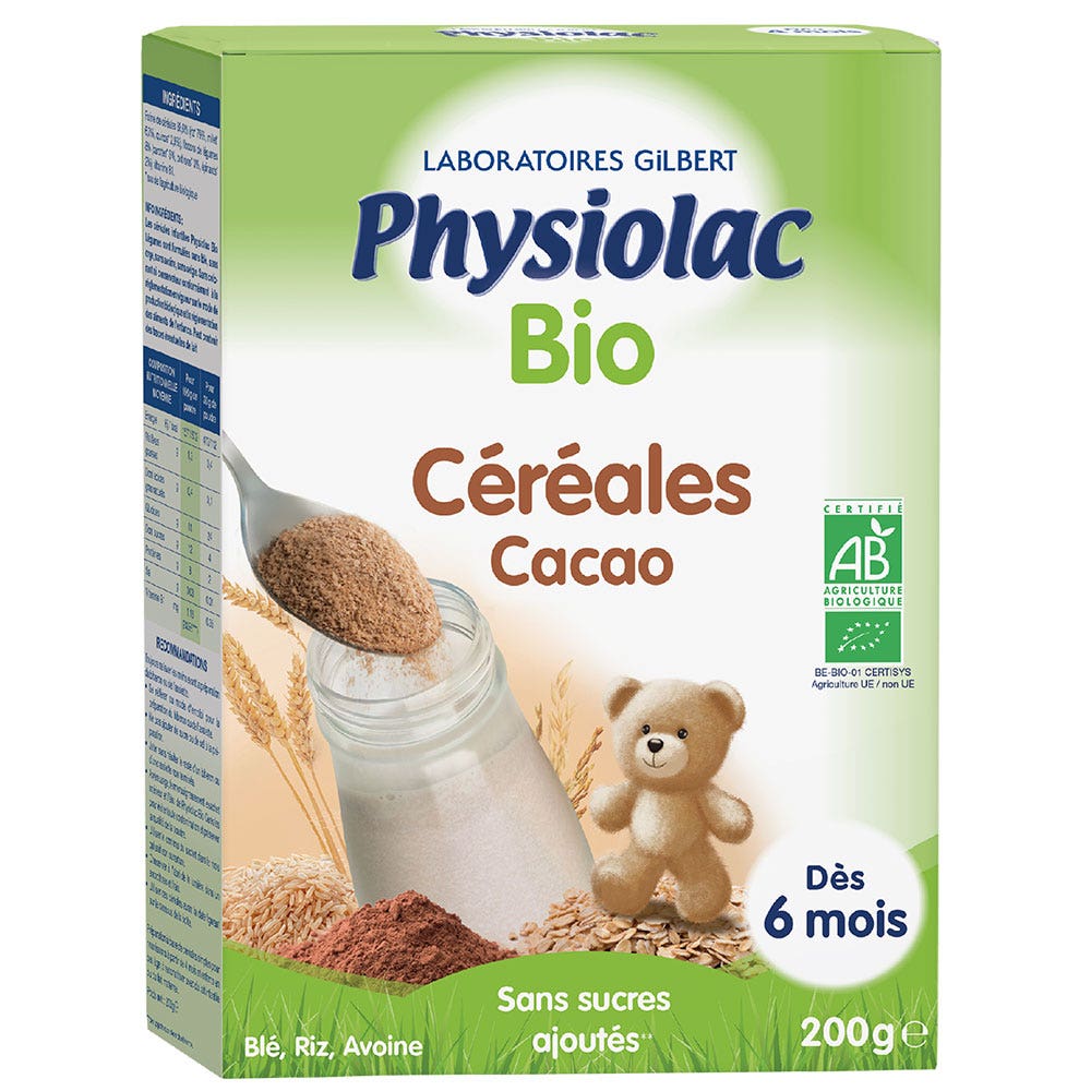 Physiolac Cereales Cacao Bioes Des 6 Mois Bio 200g - Easypara