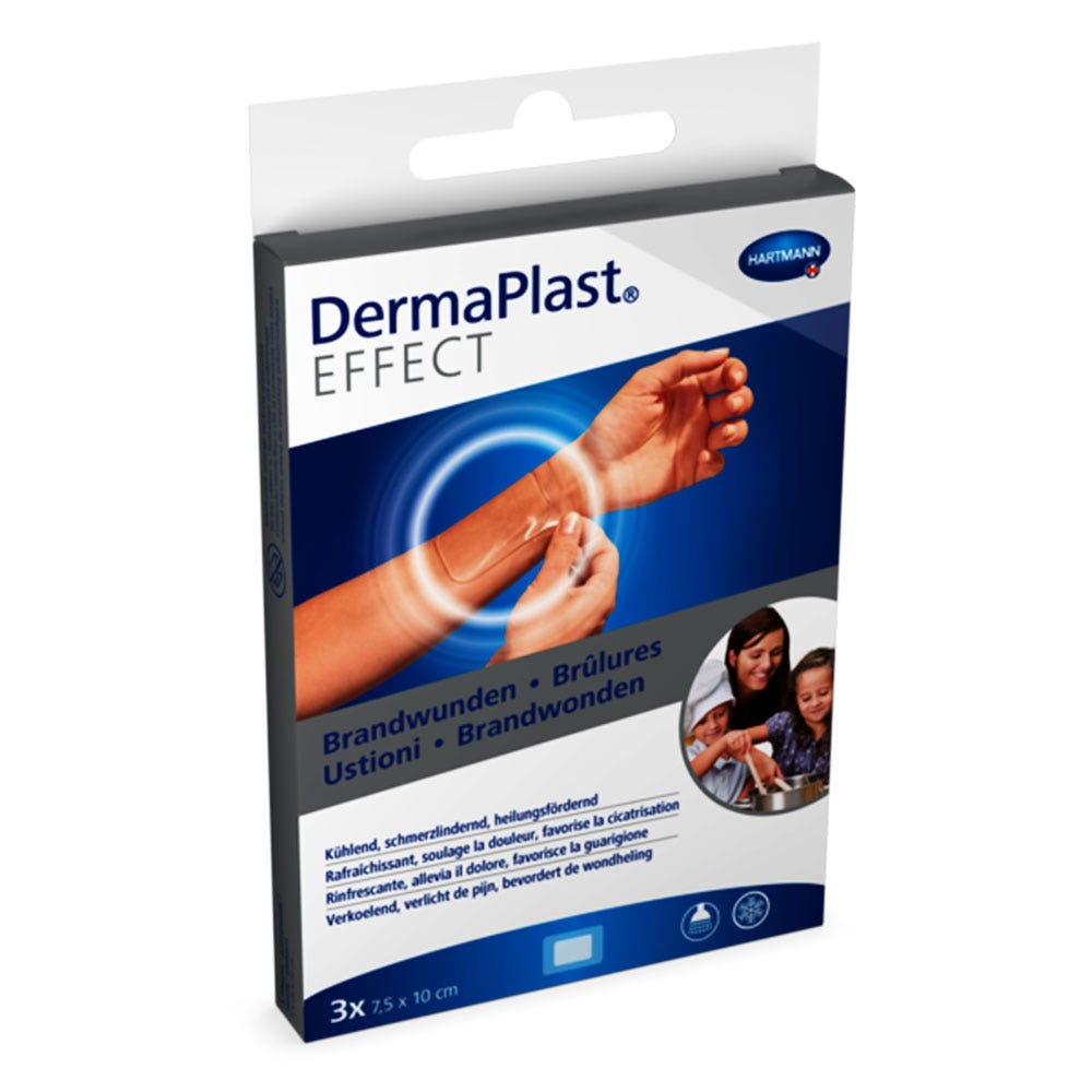 Hartmann Dermaplast Effect Burn Plasters 7.5x10mm x3 - Easypara