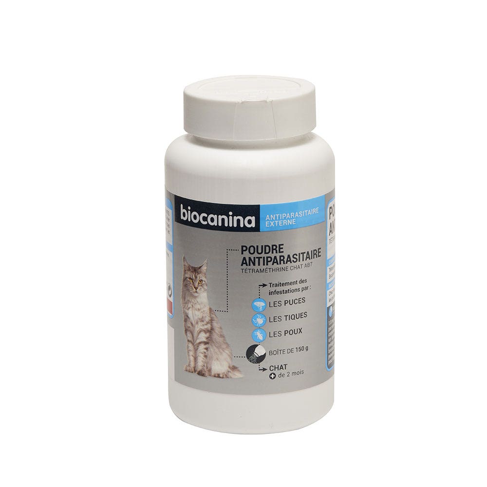 Biocanina Pest Control TETRAMETHRIN CAT POWDER 150g - Easypara