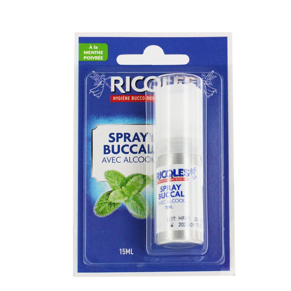 Ricqles Peppermint mouth spray with alcohol 15ml - Easypara