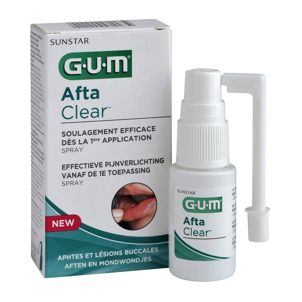 Gum AftaClear Spray Mouth ulcers and oral lesions 15ml - Easypara