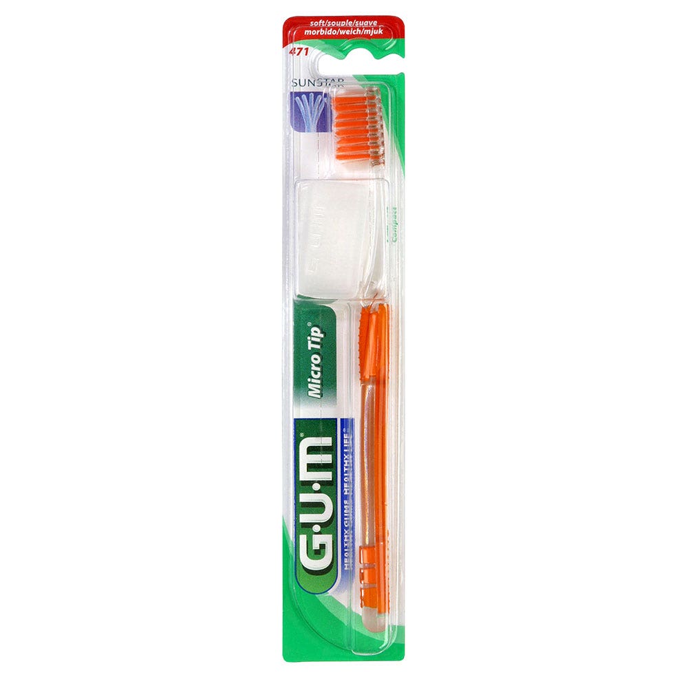 Gum Micro Tip 471 Micro Tip Supple Compact Toothbrush - Easypara