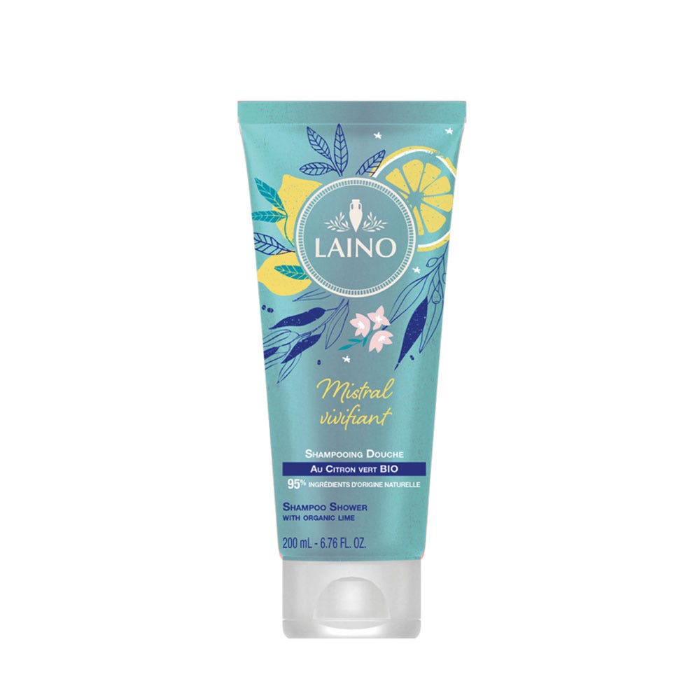 Laino Mistral Invigorating Shower Shampoo with Organic Lime 200ml - Easypara