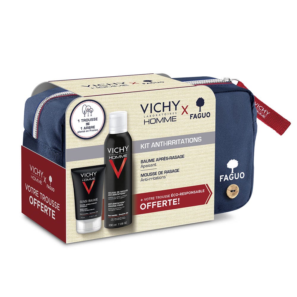 Vichy Man Aftershave & Shaving Foam Kit 300ml - Easypara