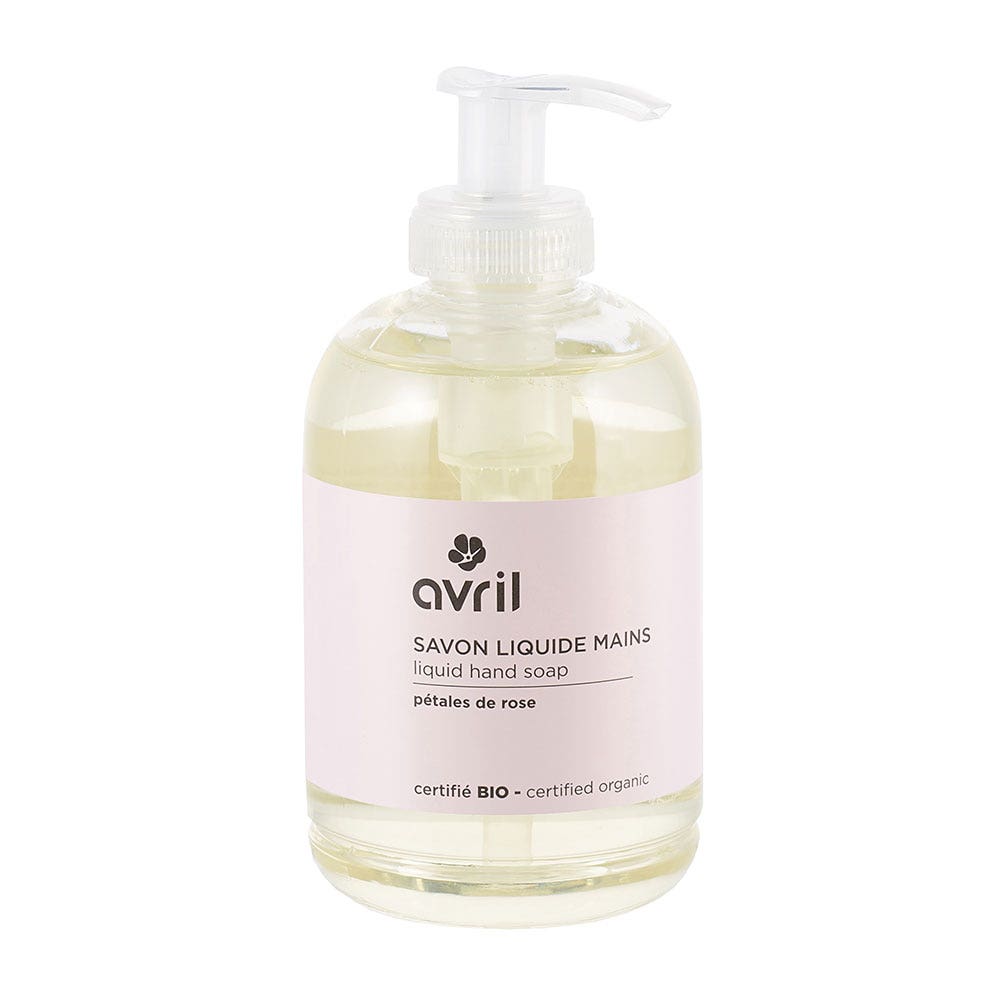 Avril Organic rose petal liquid hand soap 300ml - Easypara