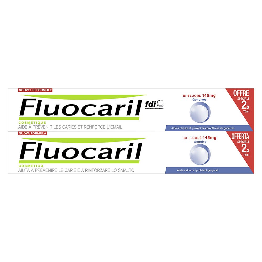 Fluocaril Mint Toothpaste 2x75ml - Easypara