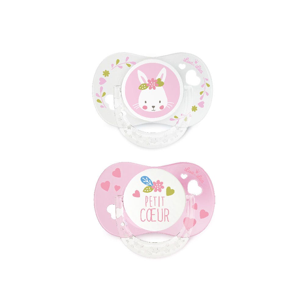 Luc Et Lea Symmetric Pacifiers With Ring X2 Pacifiers From 0 To 6 ...