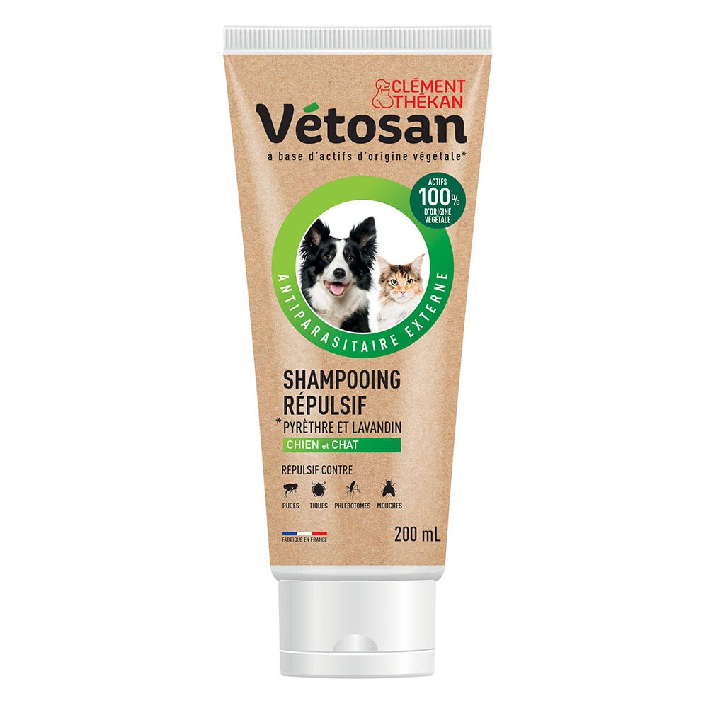 Clement-Thekan Vétosan Flea & Tick Dog & Cat Shampoo 200ml Chien Chat 200ml - Easypara