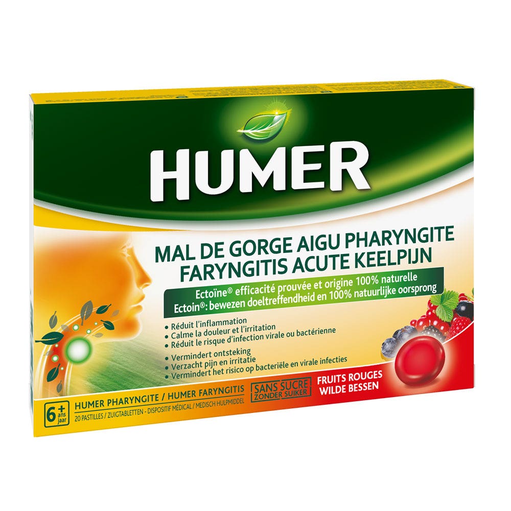 Humer Humersore Throat Pharyngitis 20 Lozenges - Easypara