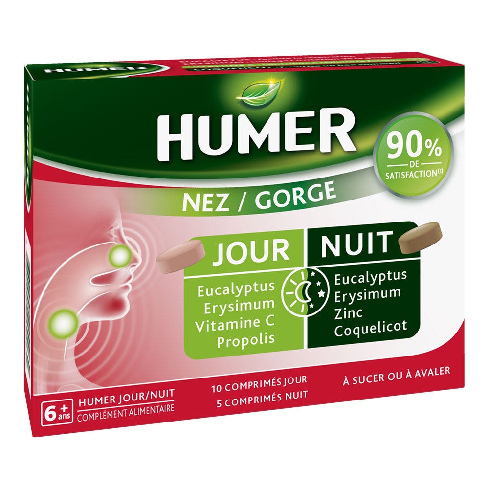 Humer Nose Throat 10 Day Tablets + 5 Night Tablets - Easypara