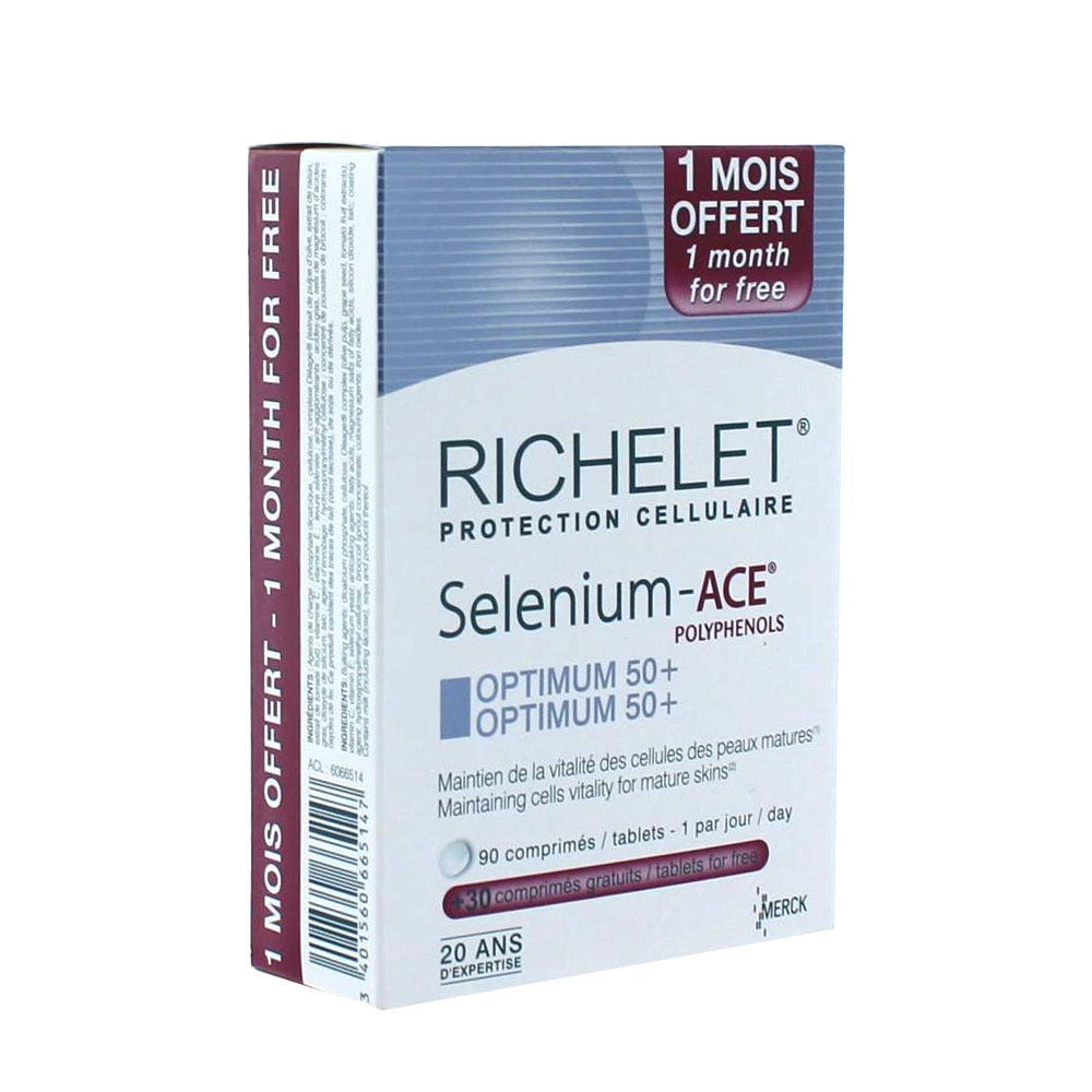 Richelet Selenium Ace Optimum 50+ Richelet 90 Tablets + 30 Free ...