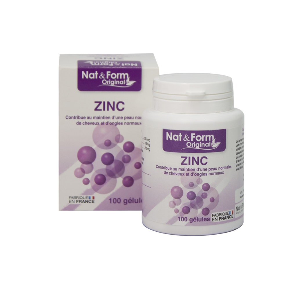 Nat&Form Zinc 100 capsules - Easypara