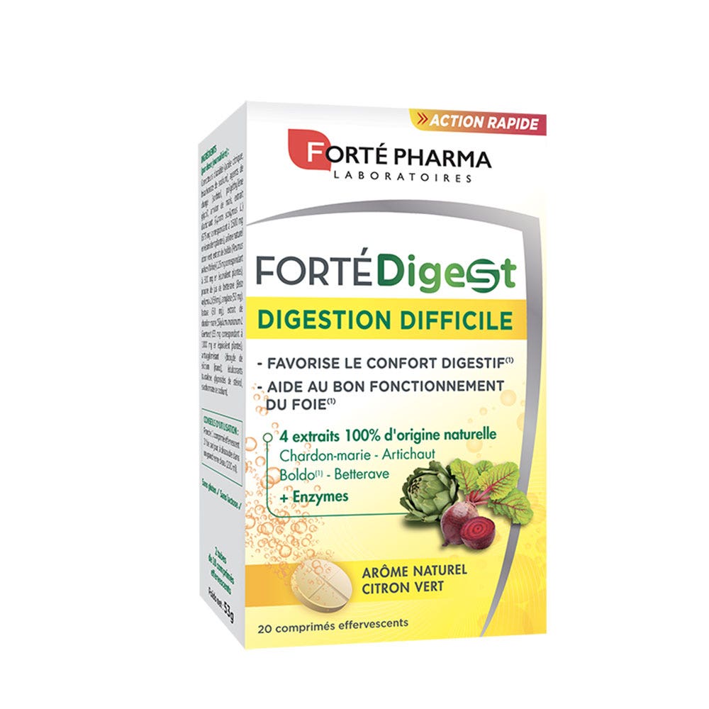 Forté Pharma Forté Digest Difficult digestion 20 effervescent tablets ...