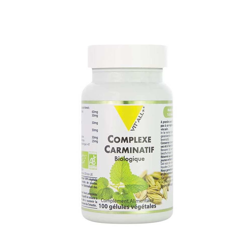 Vit'All+ Organic Carminative Complex 100 vegetarian capsules - Easypara