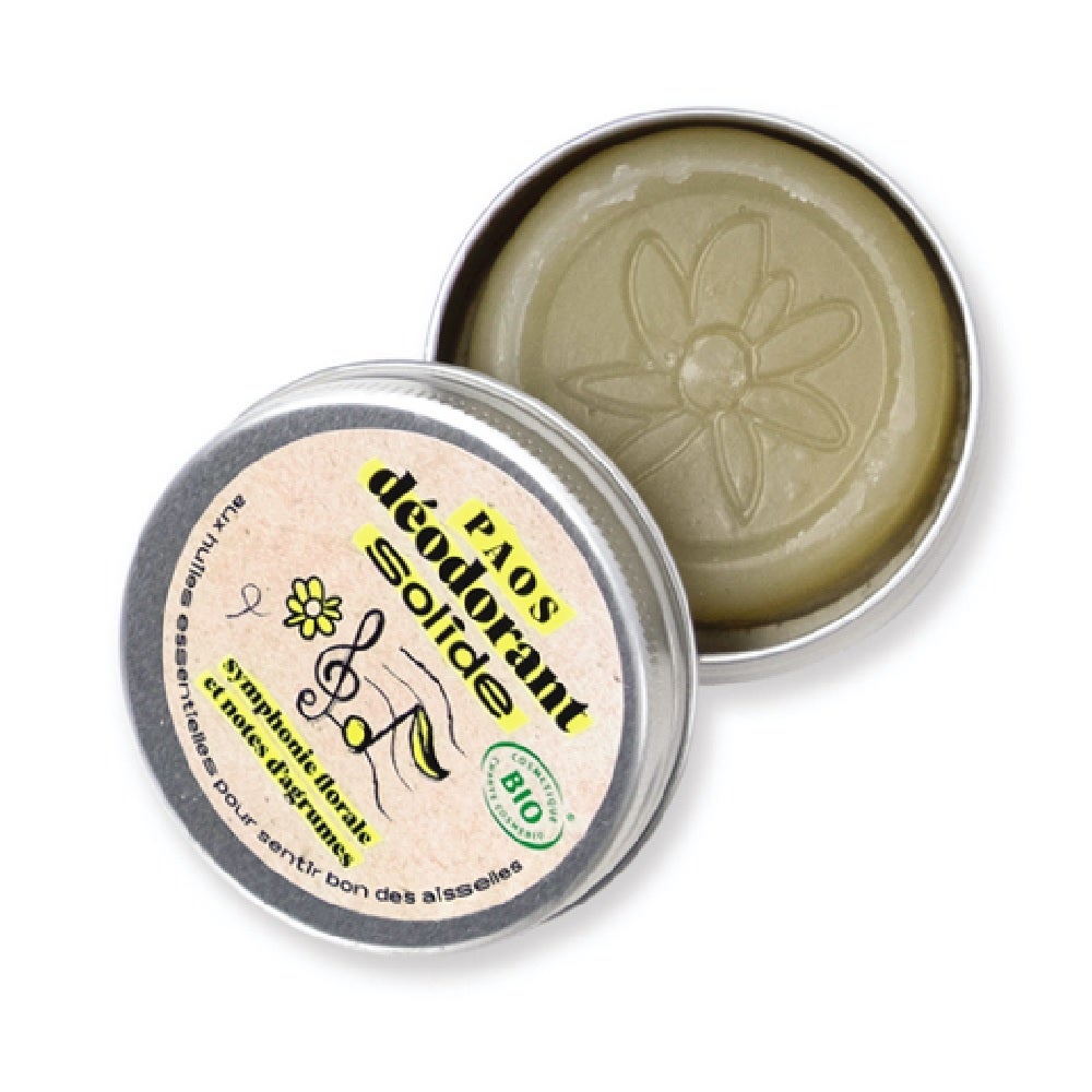 Paos Organic solid Deodorant Floral symphony and notes of silver 40g ...