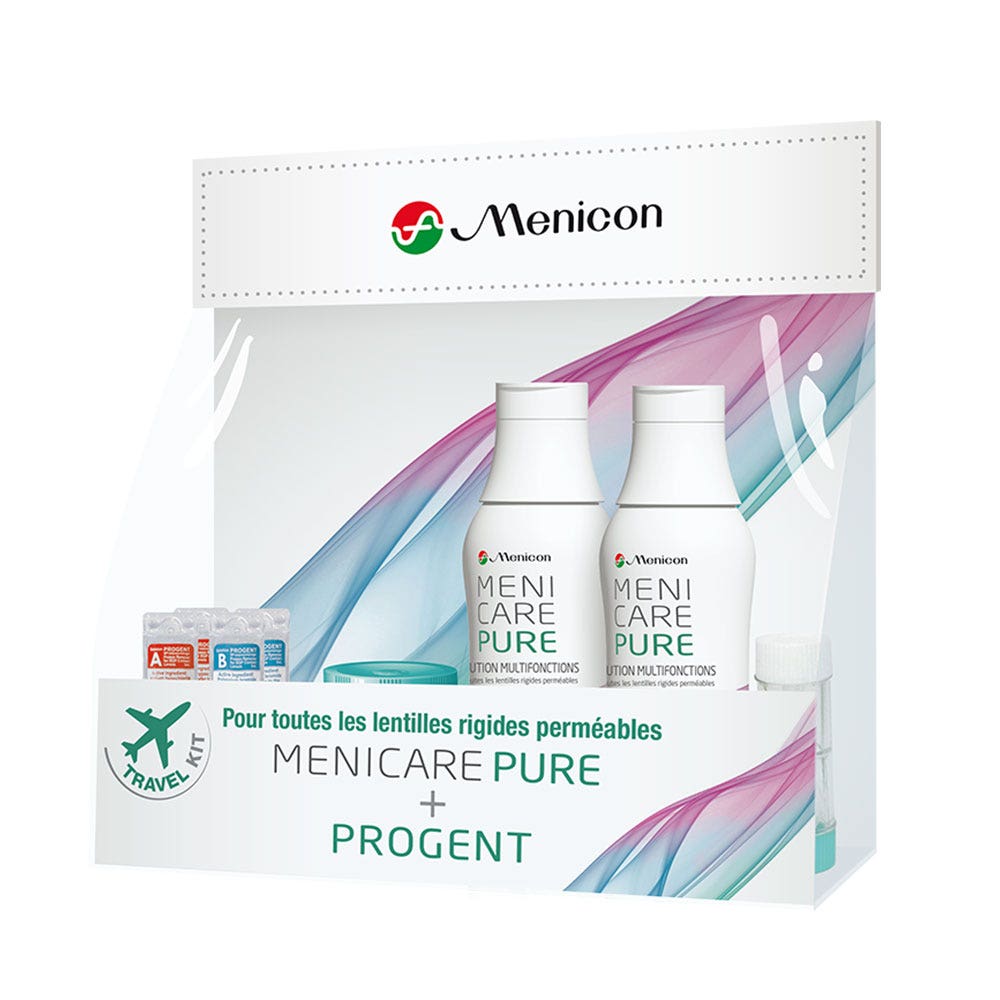 Menicon MeniCare Pure Travel Kit multifunction solution + Progent ...
