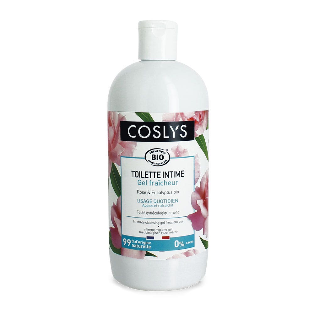 Coslys Organic Freshness Intimate Gel Rose & Eucalyptus 500ml - Easypara