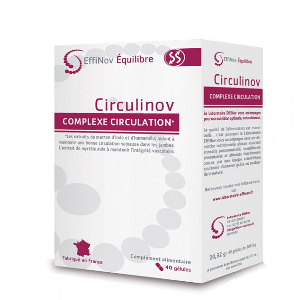 Effinov Nutrition Circulinov Circulation complex 40 capsules - Easypara
