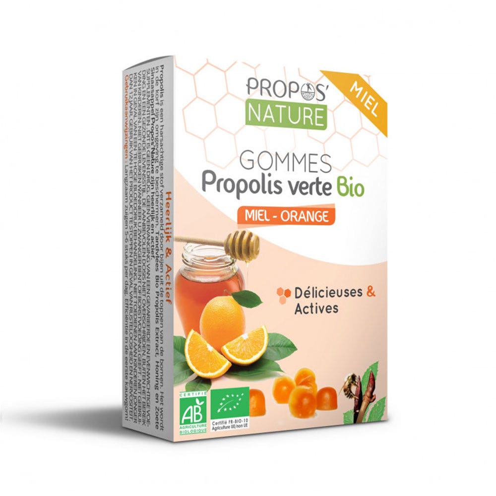 Propos'Nature Green Propolis Honey And Orange Bioes Gums 45g - Easypara