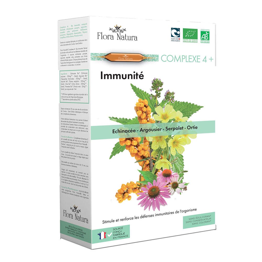 Flora Natura Immunity Bioes Complex 4+ 20 ampulas - Easypara