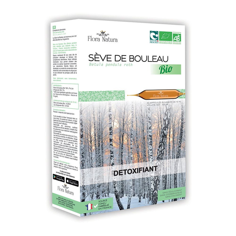 Flora Natura Birch Sap Bioes Detoxifying 20 ampulas - Easypara
