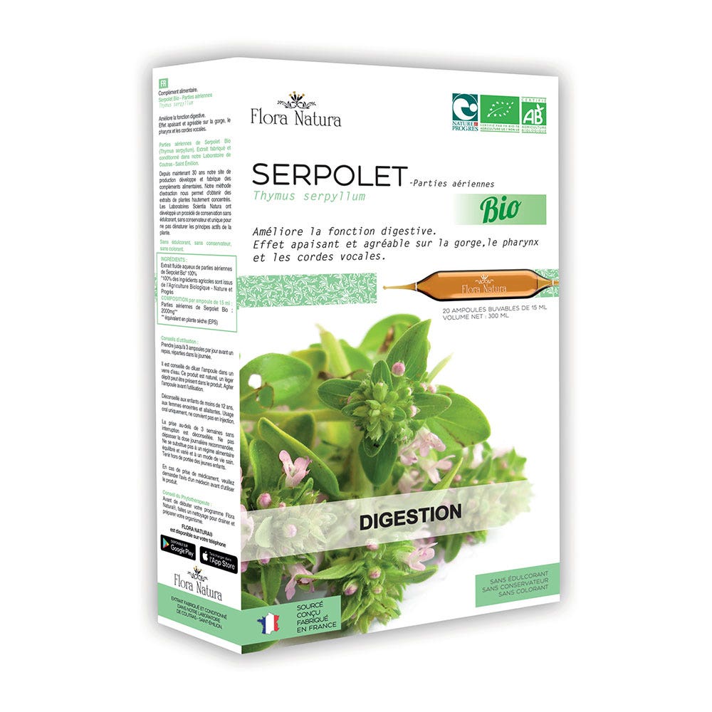 Flora Natura Wild thyme Bioes Digestion 20 ampulas - Easypara