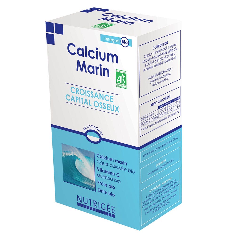Nutrigée Organic Marine Calcium Bio 60 Tablets x 30 Comprimes - Easypara